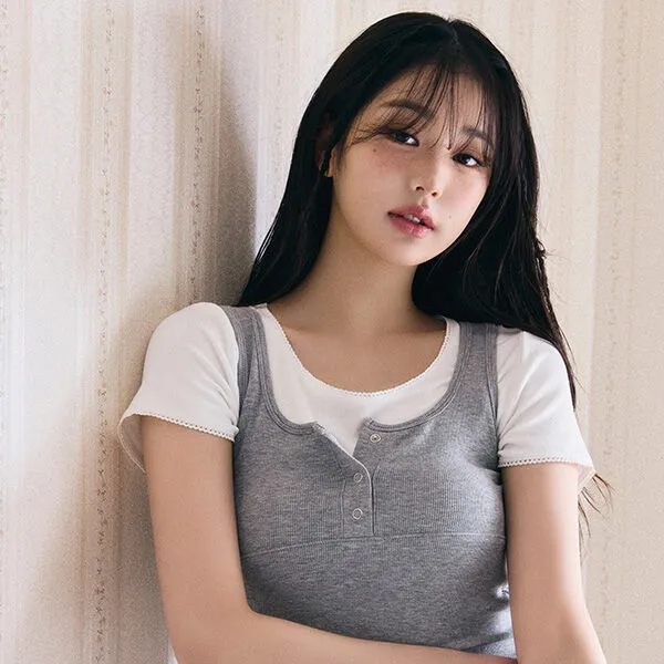 NUBASIC BUTTON SLEEVELESS GRAY - 감도 깊은 취향 셀렉트샵 29CM