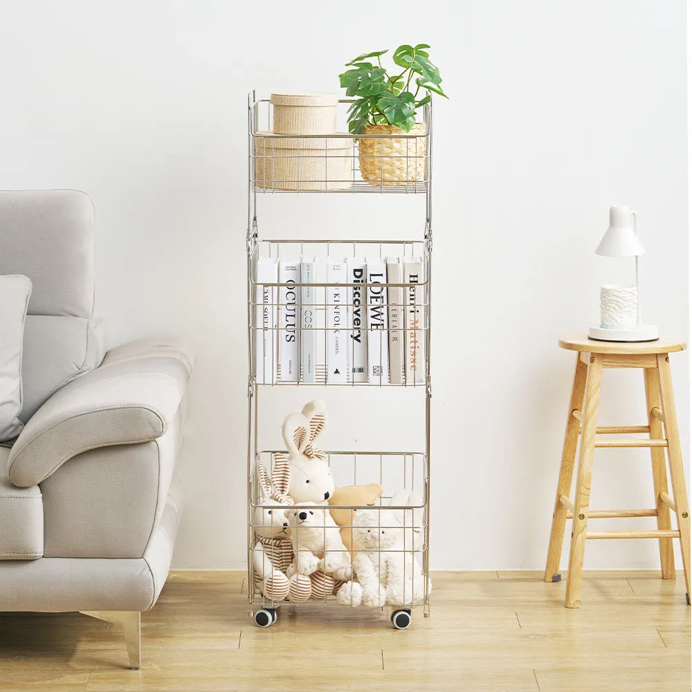 JBJ 비블레스 올스텐 304 이동식 청담 세탁바구니 철제 세탁바구니 106리터 1단+2단+3단 [바퀴포함] - 감도 깊은 취향 셀렉트샵 29CM