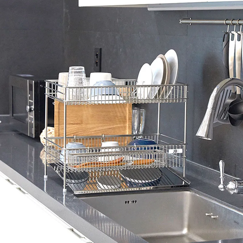 JBJ 비블레스 프라임 2단 세로형 물빠짐 올스텐 304 식기건조대 싱크대수납 그릇정리대 풀세트 - 감도 깊은 취향 셀렉트샵 29CM
