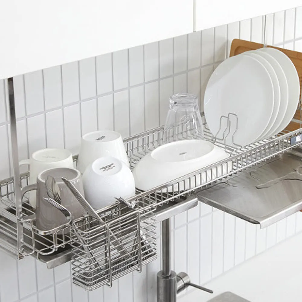 JBJ 비블레스 부착식 리플렉스 스텐 쟁반 알루미늄 싱크 선반 식기건조대 800 주방인테리어 싱크대선반 - 감도 깊은 취향 셀렉트샵 29CM