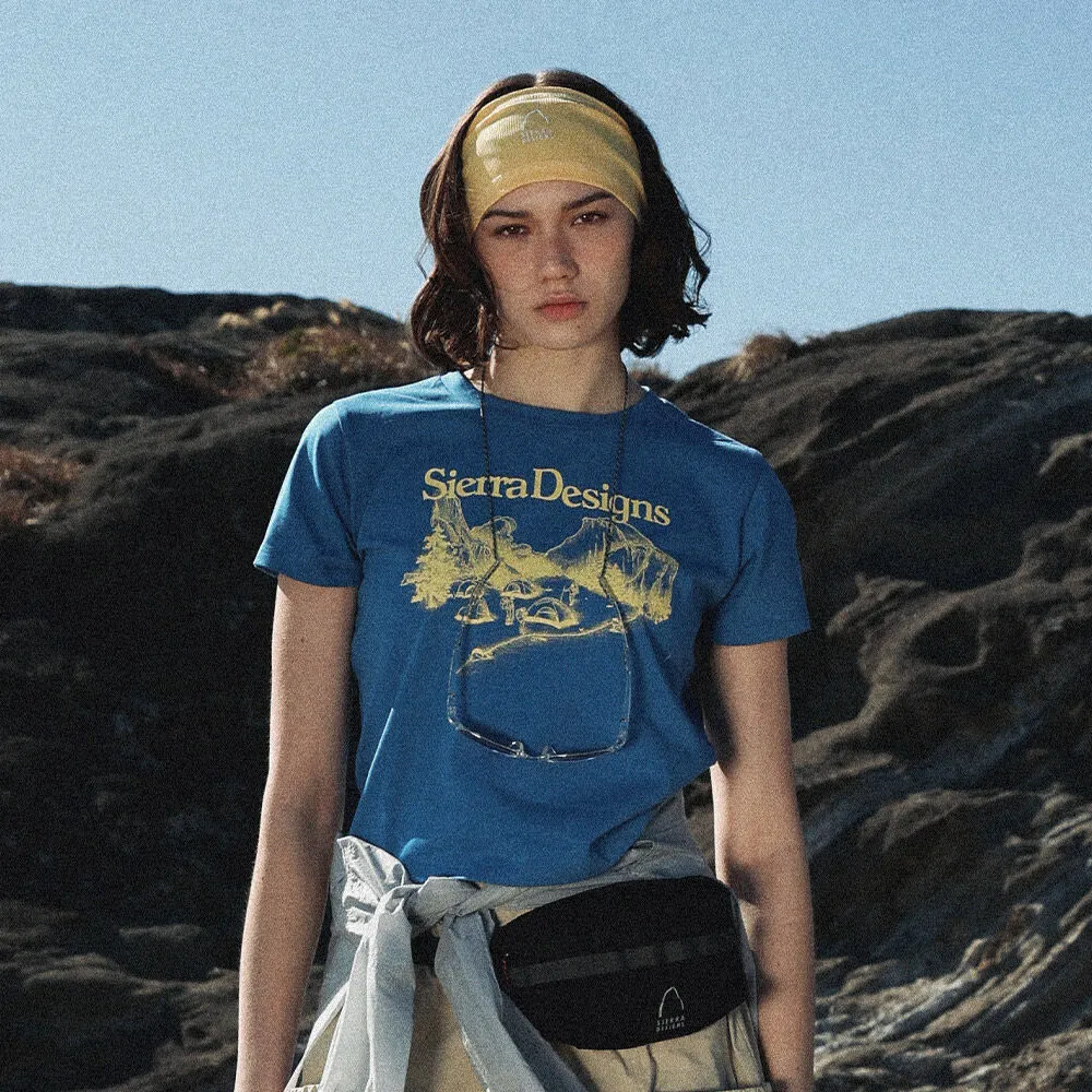 W) 텐트 그라운드 칠라이트(CHILL-LITE) 크롭 반팔티셔츠 BLUE - 감도 깊은 취향 셀렉트샵 29CM