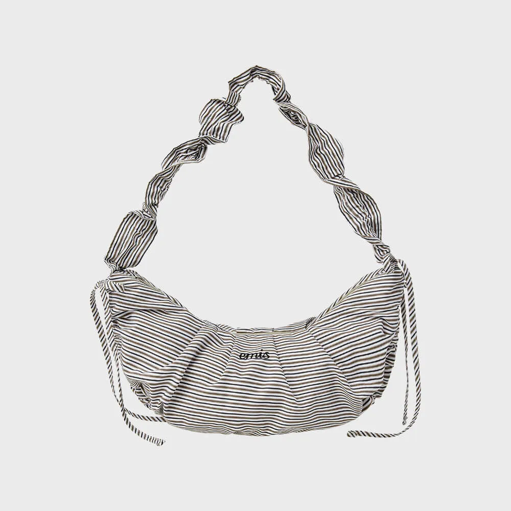 RIBBON STRING SHOULDER BAG-BLACK STRIPE - 감도 깊은 취향 셀렉트샵 29CM