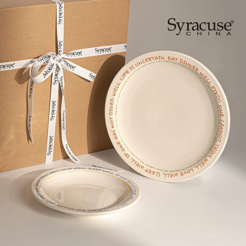 [선물포장] 시라쿠스 뉴욕 레터 원형접시 18cm+23cm 2P 세트 집들이 자취생 선물 - 감도 깊은 취향 셀렉트샵 29CM