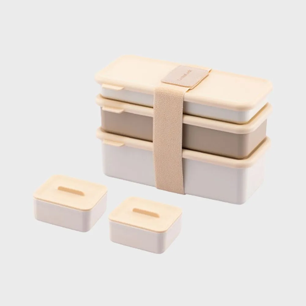 [29CM 단독] 락앤락 투고 2단 간편캡 도시락 밴드 세트 + 뚜껑 있는 1/3 용기 2P SET - 감도 깊은 취향 셀렉트샵 29CM