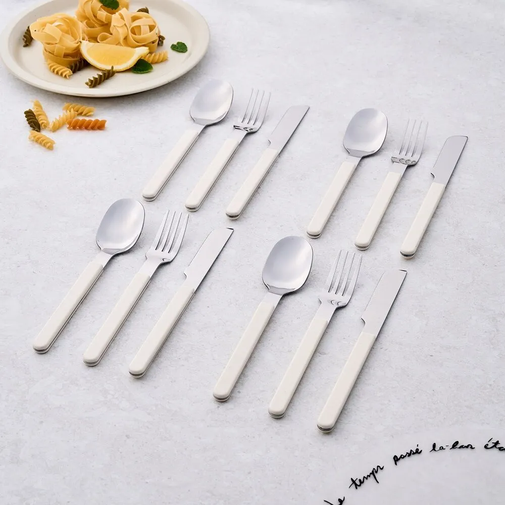 WOW 카페 커트러리 디너세트 12P 크림 - 감도 깊은 취향 셀렉트샵 29CM