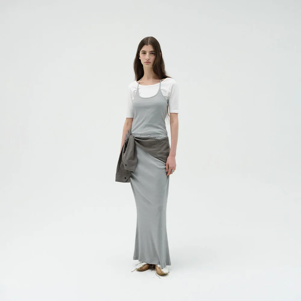 HALTER NECK BUTTON TWO PIECE [GREY] - 감도 깊은 취향 셀렉트샵 29CM