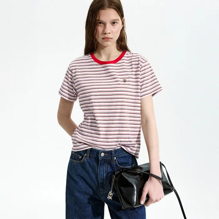 Lc STRIPED MINI T-SHIRT_OFF WHITE_LC252TS17OW - 감도 깊은 취향 셀렉트샵 29CM