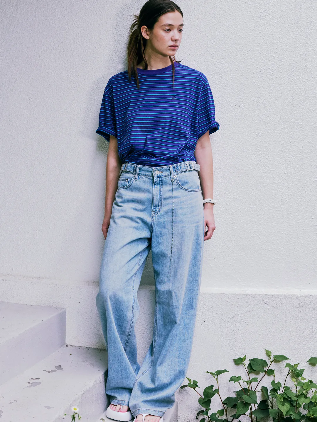 Lc STRIPED BASIC T-SHIRT_PURPLE_LC252TS16PP - 감도 깊은 취향 셀렉트샵 29CM