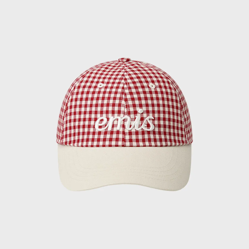 GINGHAM CHECK BALL CAP-RED - 감도 깊은 취향 셀렉트샵 29CM
