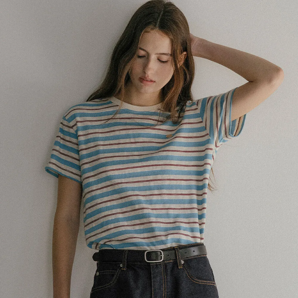 Multi stripe T-shirt [KNSS03TS29]_Sky Blue - 감도 깊은 취향 셀렉트샵 29CM