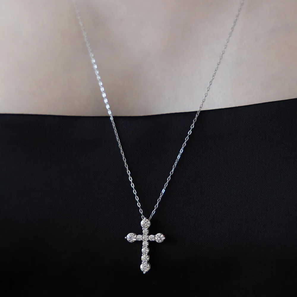 (실버925) 대즐 크로스 팬던트 롱 목걸이 NZ2481 - 감도 깊은 취향 셀렉트샵 29CM