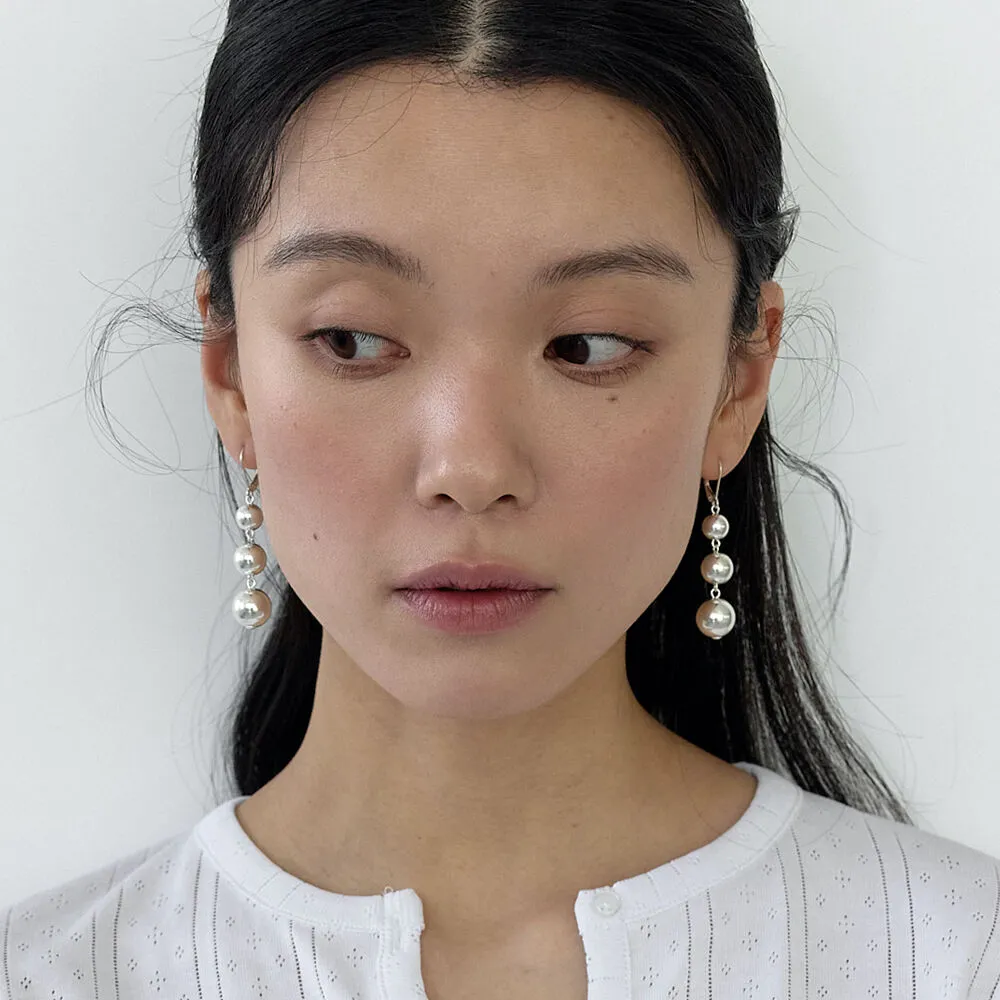 [silver 925] Three Balls Drop Earring - 감도 깊은 취향 셀렉트샵 29CM