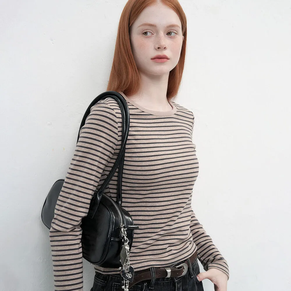 WOMAN 스트라이프 슬림핏 티셔츠 [OATMEAL] / WBE3L01501 - 감도 깊은 취향 셀렉트샵 29CM