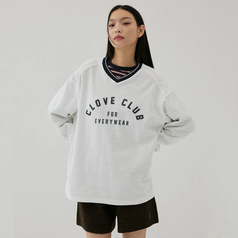 [25FW clove] Cotton Mesh Rugby Shirt (White) - 감도 깊은 취향 셀렉트샵 29CM