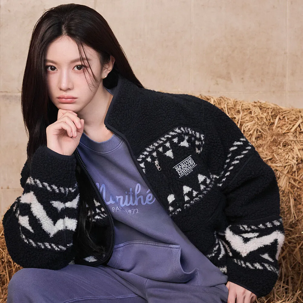 ETHNIC PATTERN FLEECE JACKET navy - 감도 깊은 취향 셀렉트샵 29CM