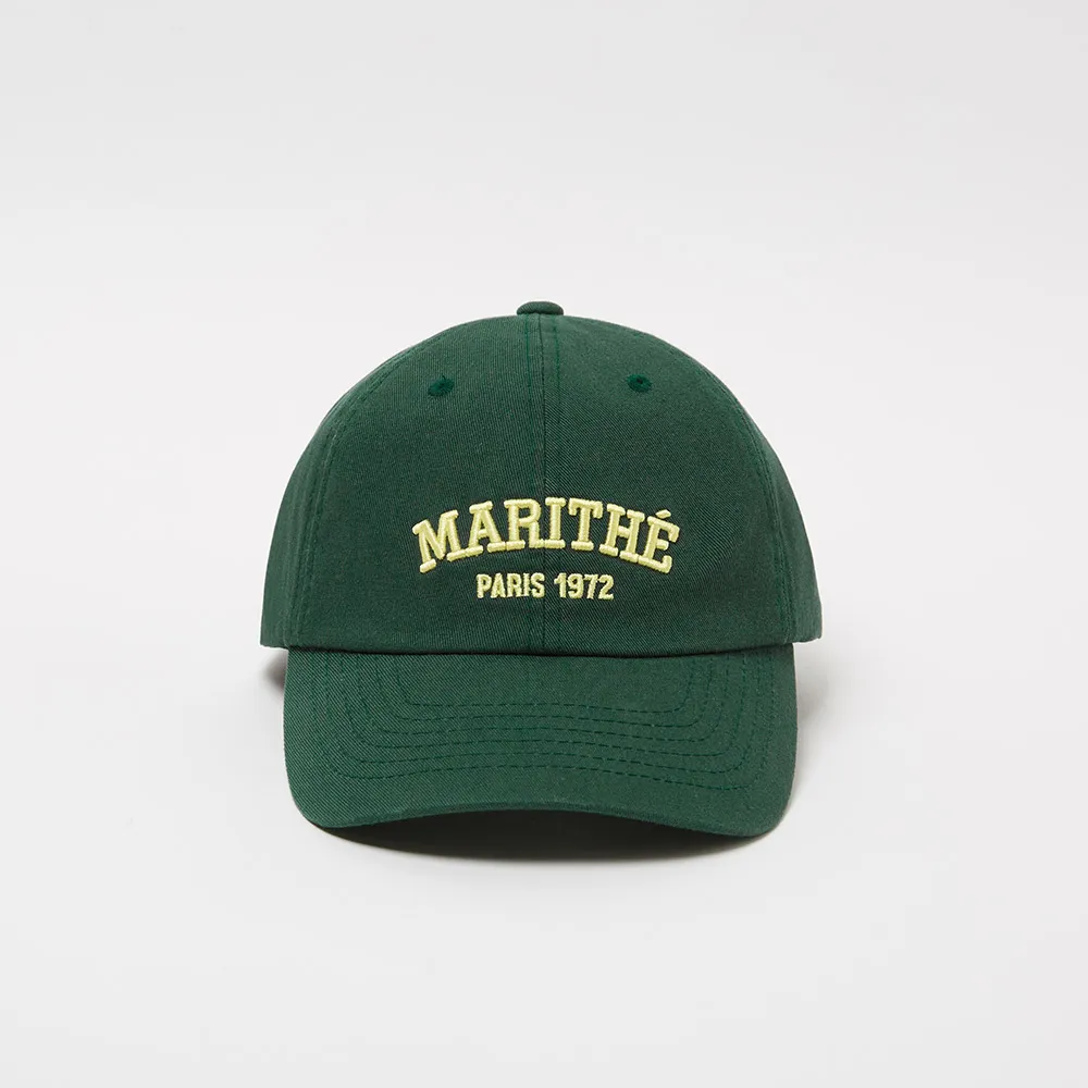 MARITHE X 29cm NEW COLLEGE LOGO CAP_DARK GREEN - 감도 깊은 취향 셀렉트샵 29CM