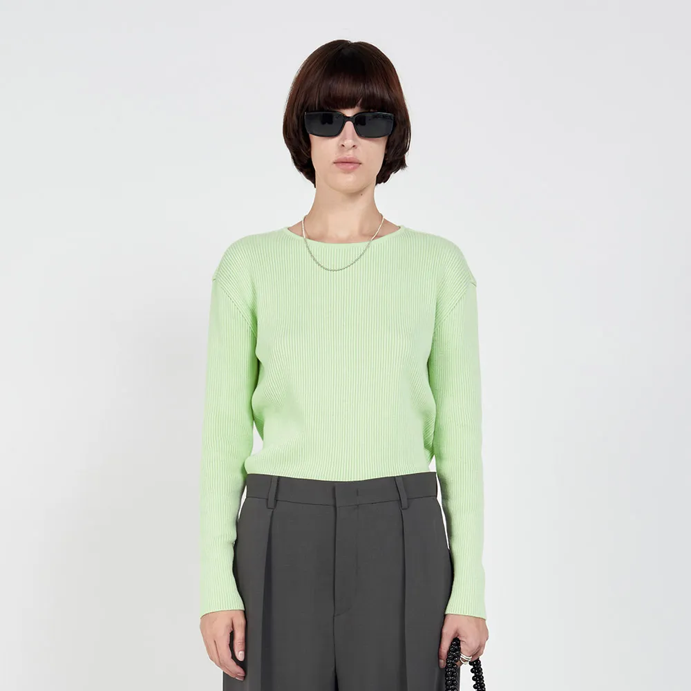 LONG SLEEVE RIBBED KNIT (MELON) - 감도 깊은 취향 셀렉트샵 29CM