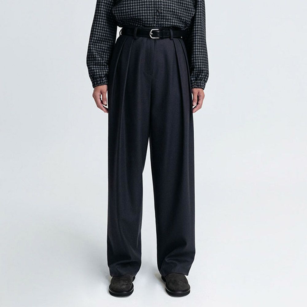 WIDE DOUBLE TUCK TROUSER (Navy Gray) - 감도 깊은 취향 셀렉트샵 29CM