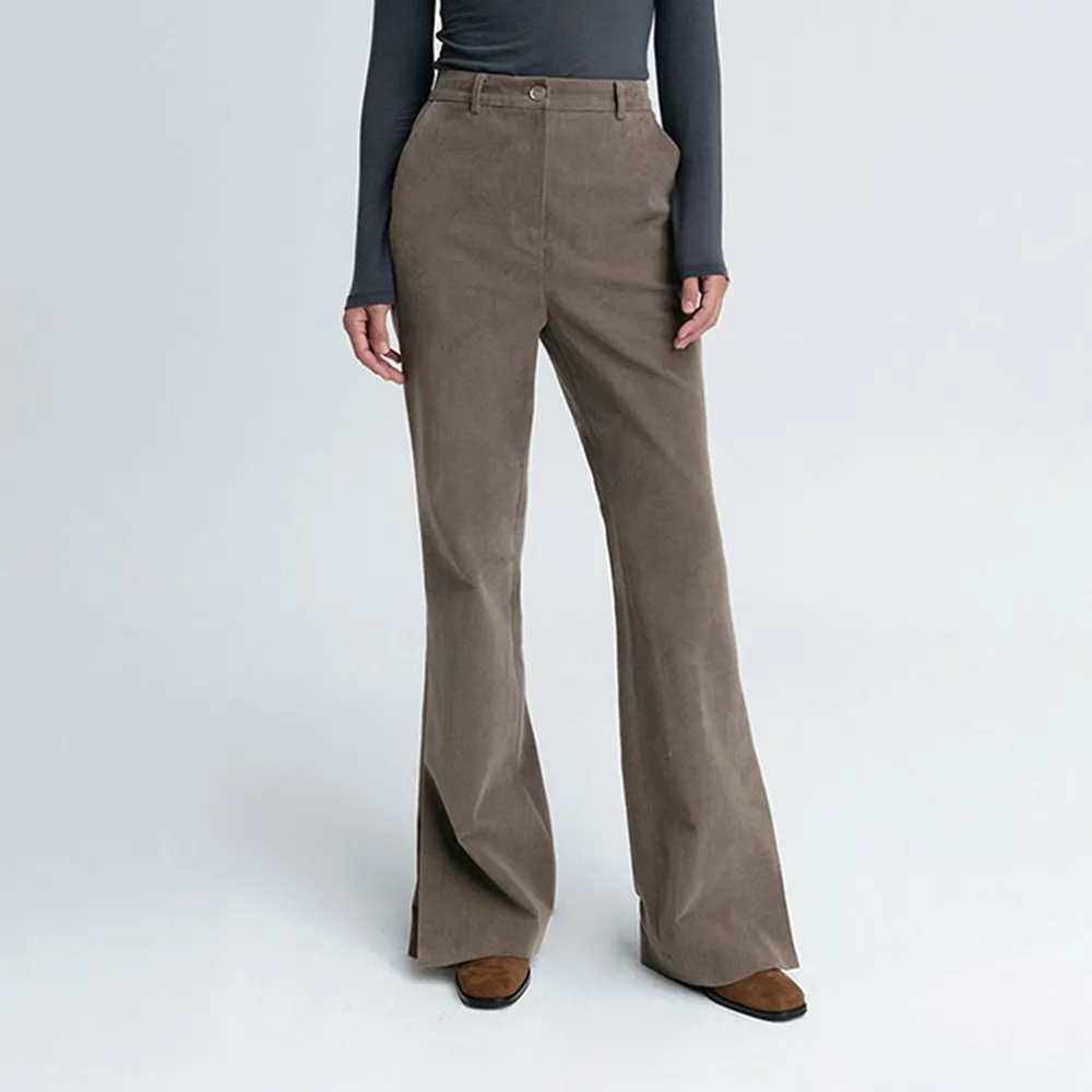 CORDUROY FLARE BUTTON PANTS (Gray Khaki) - 감도 깊은 취향 셀렉트샵 29CM