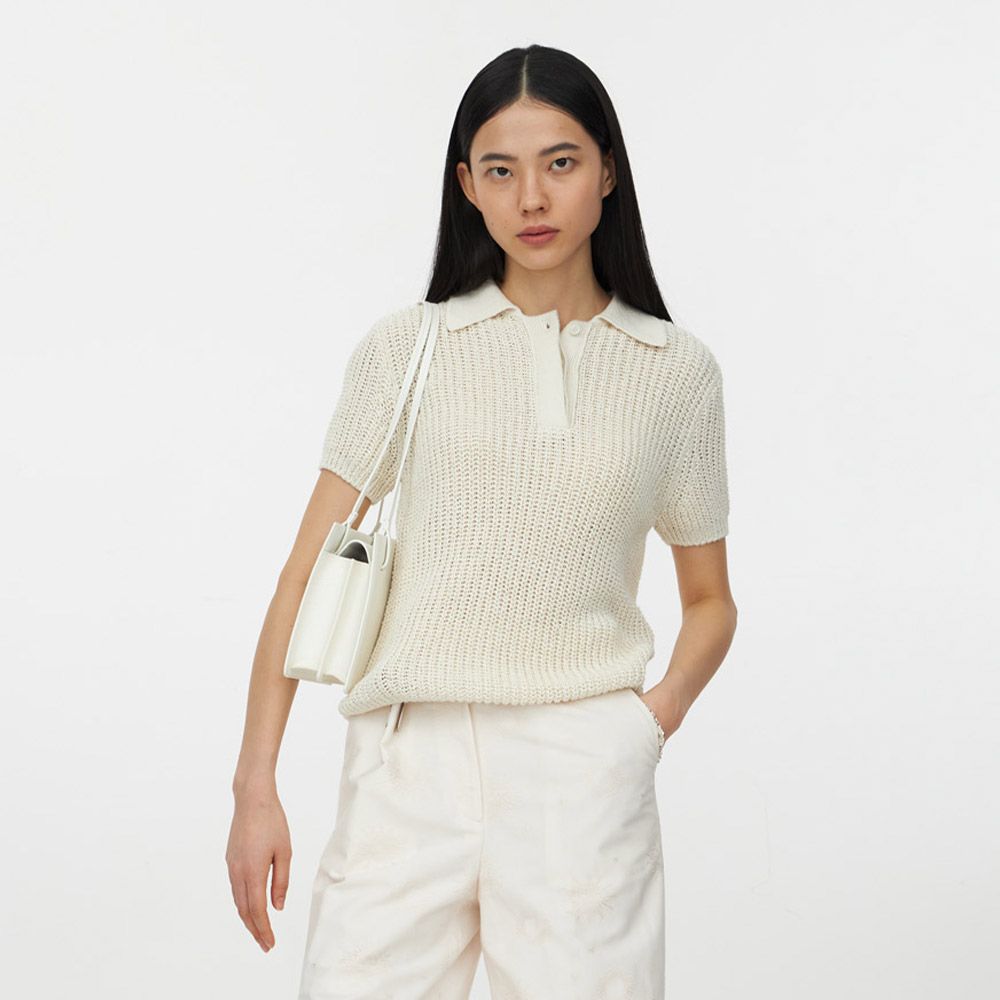 Cropped Polo Shirt (Ivory) - 감도 깊은 취향 셀렉트샵 29CM