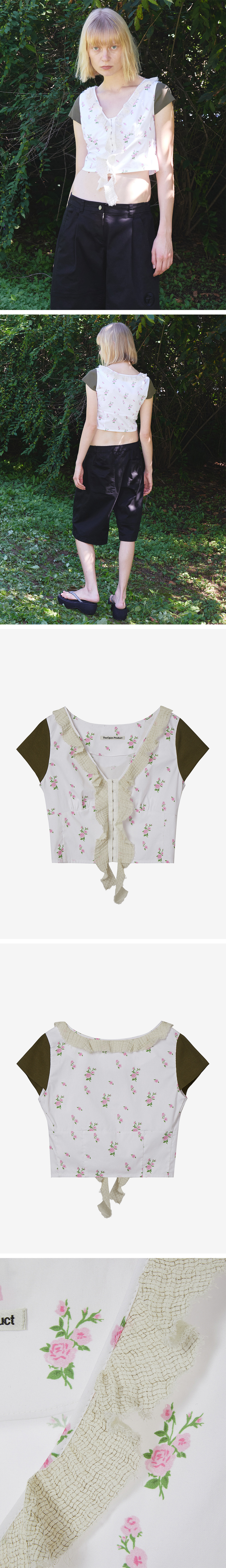 FLOWER RUFFLE BLOUSE (WHITE) - 감도 깊은 취향 셀렉트샵 29CM