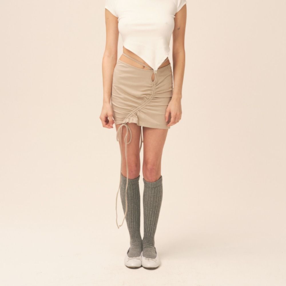 TAMPA SHIRRING SKIRT(SAND) - 감도 깊은 취향 셀렉트샵 29CM